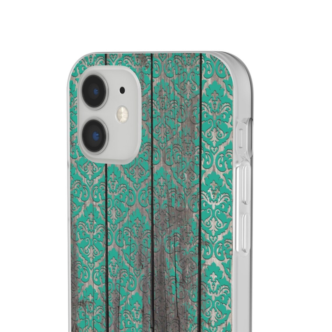 MINT GRUNGE DAMASK On Wooden iPhone 12 Case Iphone 11 Pro Max | Etsy