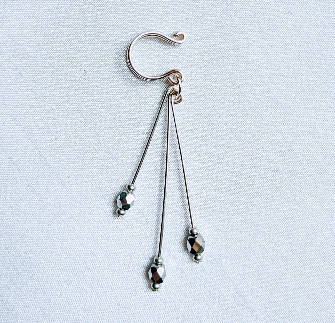 Ear Cuff Faceted Dangle by Strungbyphyllisazar - Etsy Canada