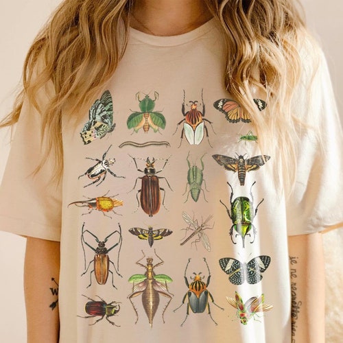 Vintage Insect Oversized Tshirt Goblincore Bug Shirt - Etsy