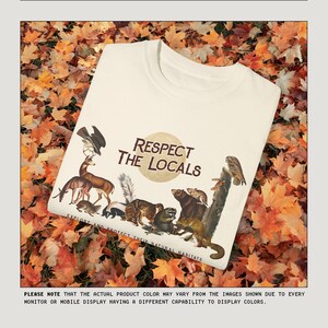 Respect the Locals Tshirt Woodland Animals Graphic Tee Forest Animal ...