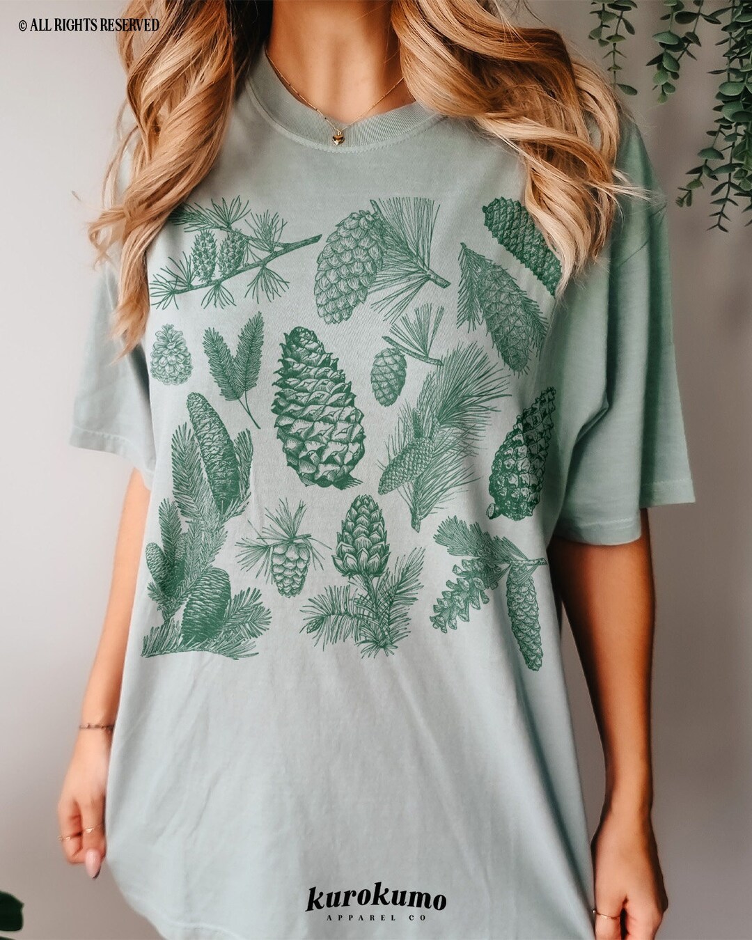 Vintage Pine Cones Tshirt Botanical Foraging Shirt Granola Girl Camping ...
