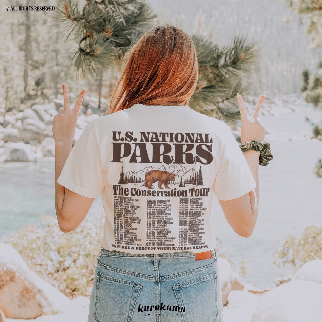 63 National Parks Tshirt Vintage Mountain Shirt Granola Girl Wildlife ...