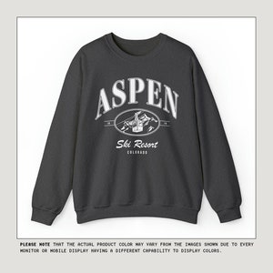 Aspen Colorado Crewneck Preppy Mountains Sweatshirt Vintage Mountain ...
