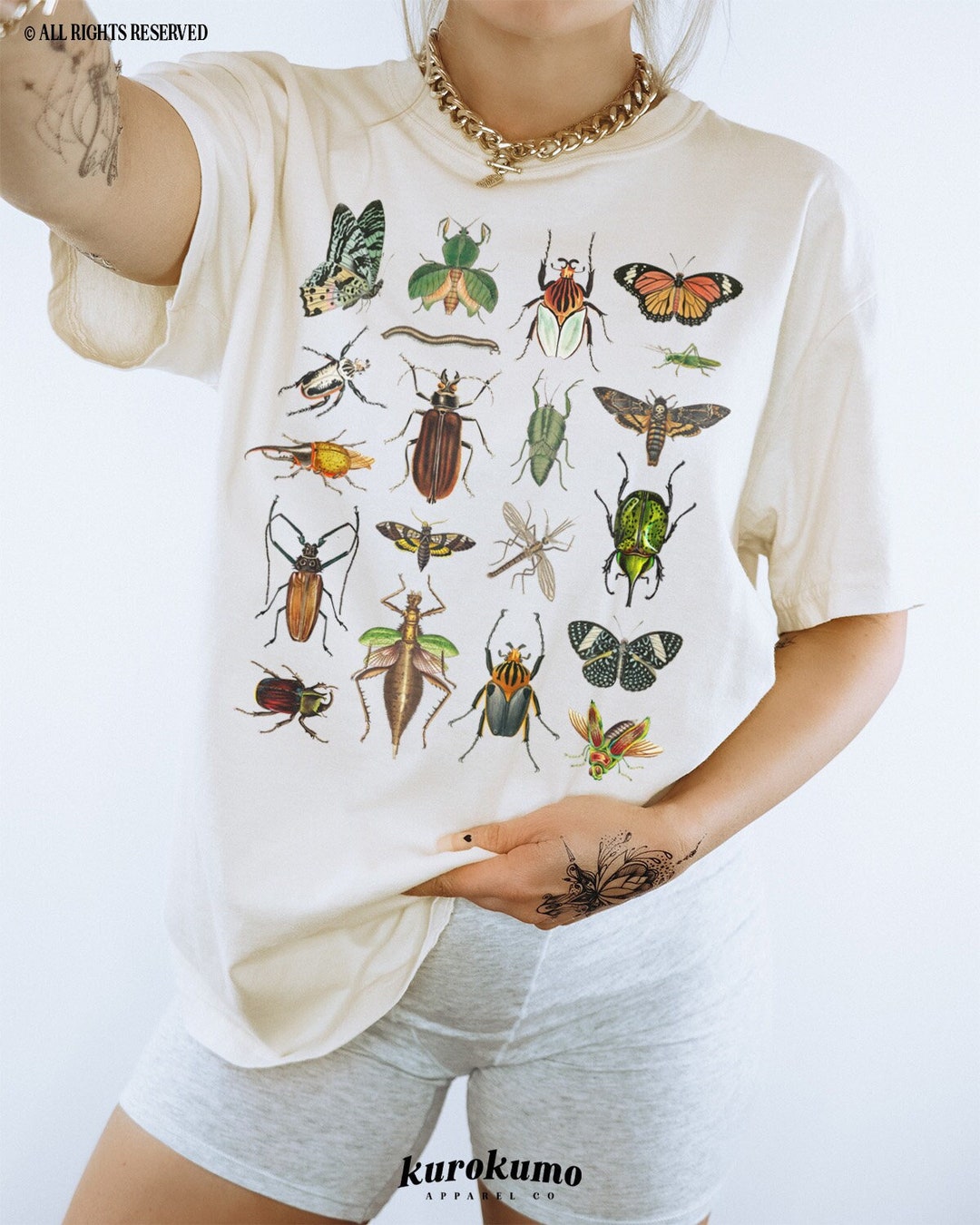 Vintage Entomology Shirt Beetle Moth Butterfly Insect Graphic Tee ...