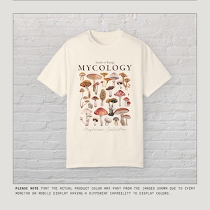 Vintage Mycology Shirt Fungi Science Gifts Watercolor Mushrooms Graphic ...