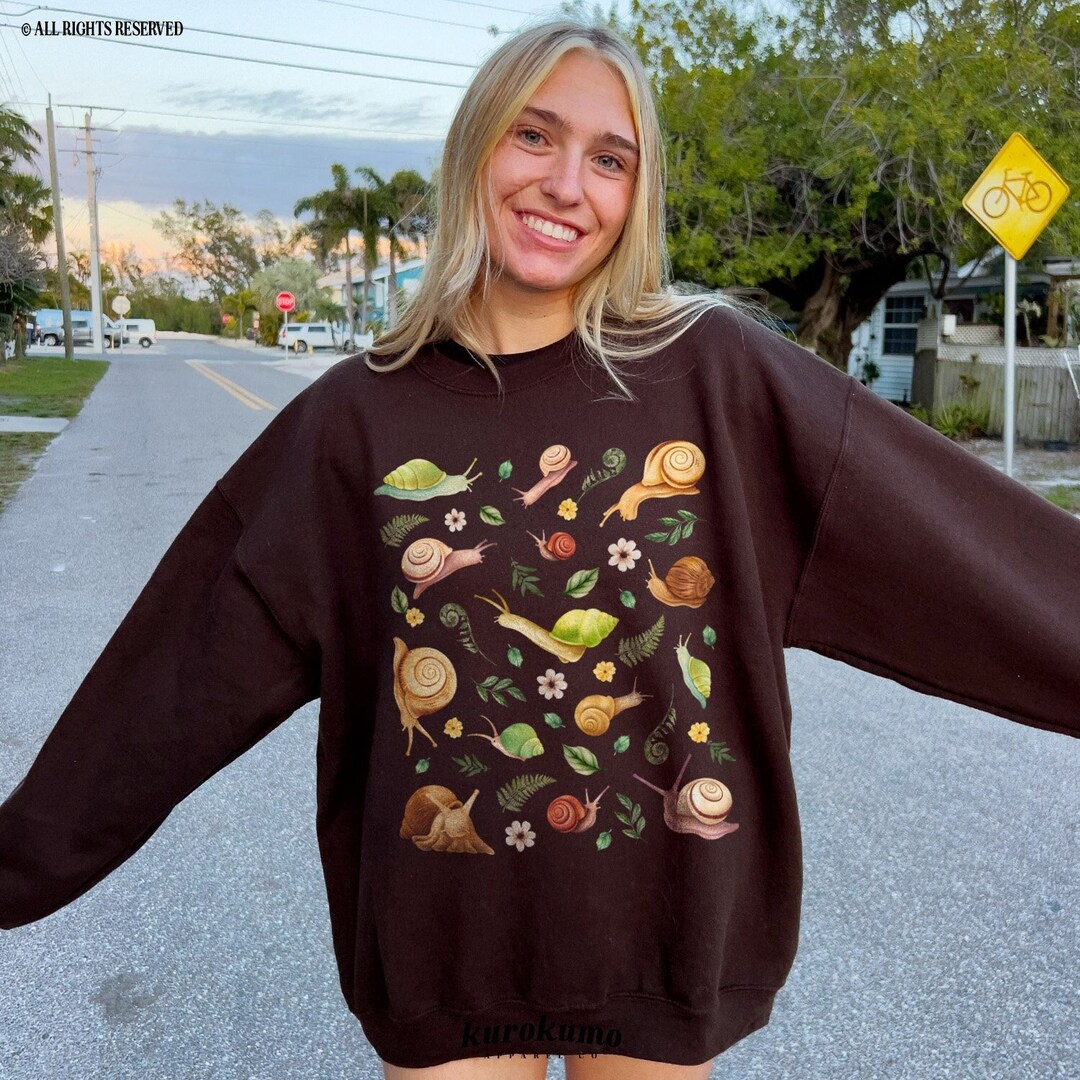 Watercolor Snails Crewneck Snail Lover Gift Granola Girl Camping ...