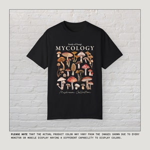 Vintage Mycology Shirt Fungi Science Gifts Watercolor Mushrooms Graphic ...