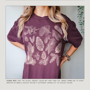 Vintage Pine Cones Tshirt Botanical Foraging Shirt Granola Girl Camping ...