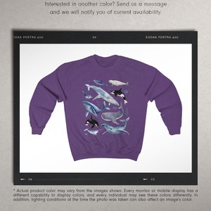 Watercolor Whale Sweater Trendy Ocean Crewneck Aesthetic - Etsy