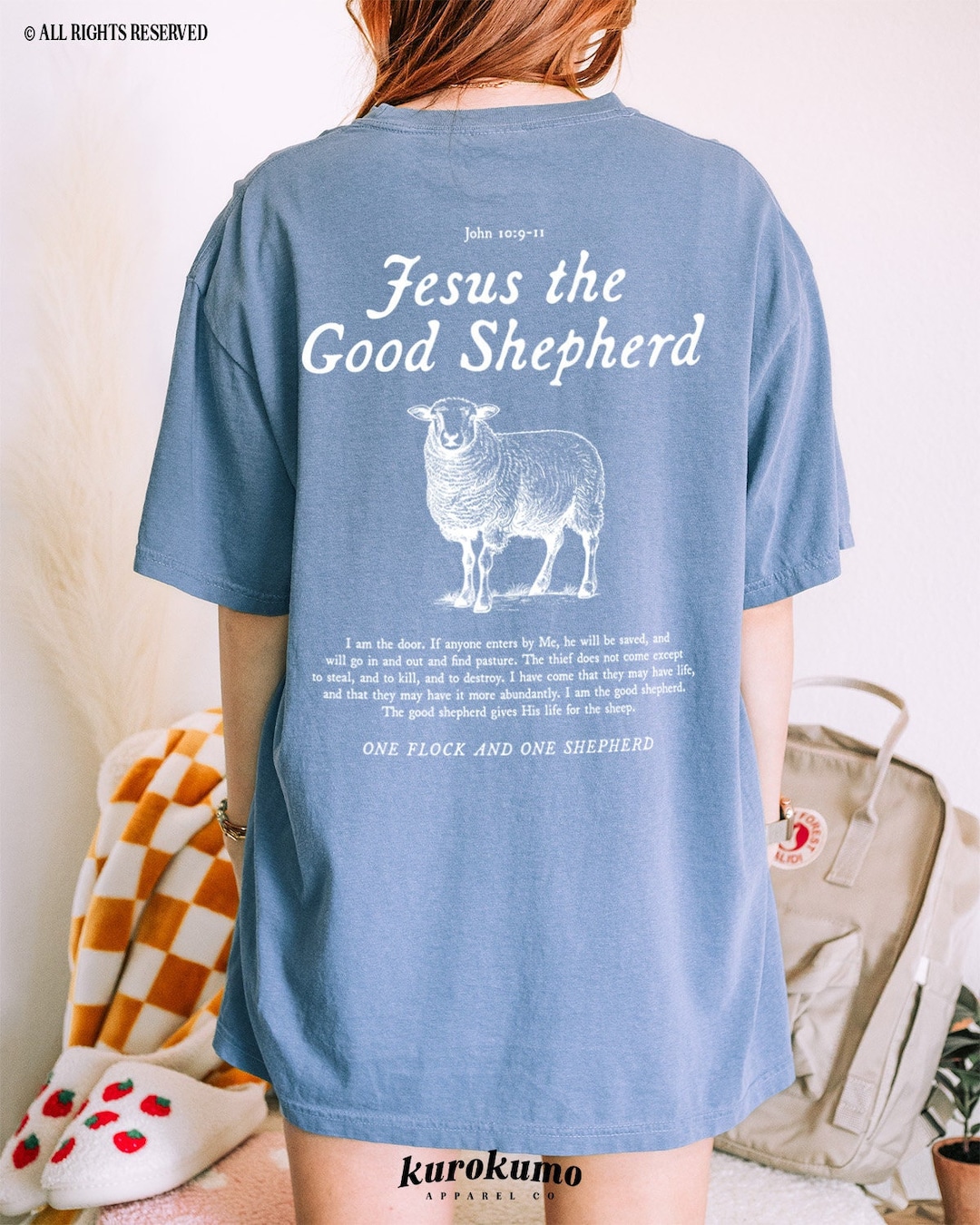 Jesus the Good Shepherd Bible Verse Tshirt John 10 Scripture Shirt ...
