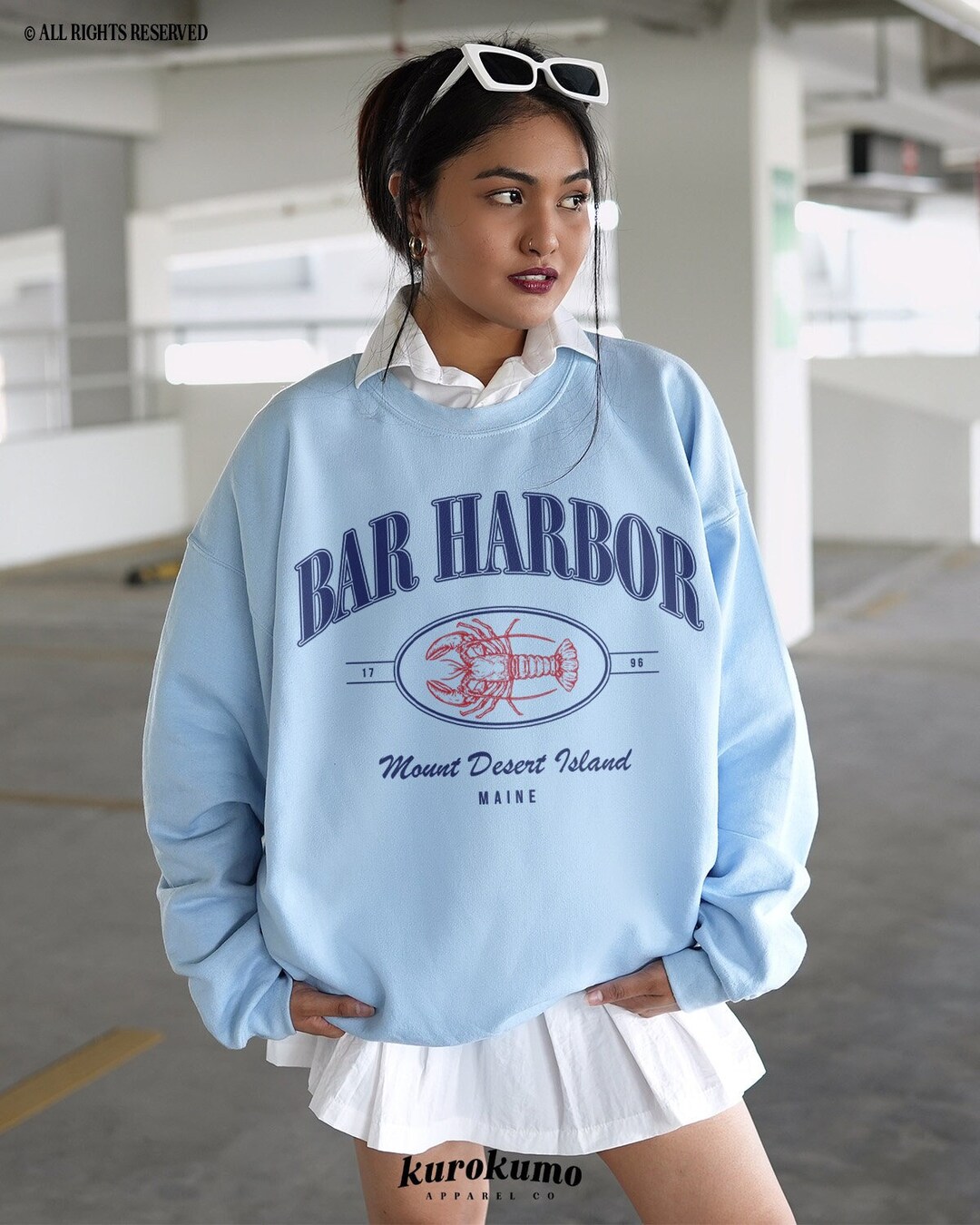 Bar Harbor Maine Sweatshirt Lobster Graphic Sweatshirt Acadia National ...