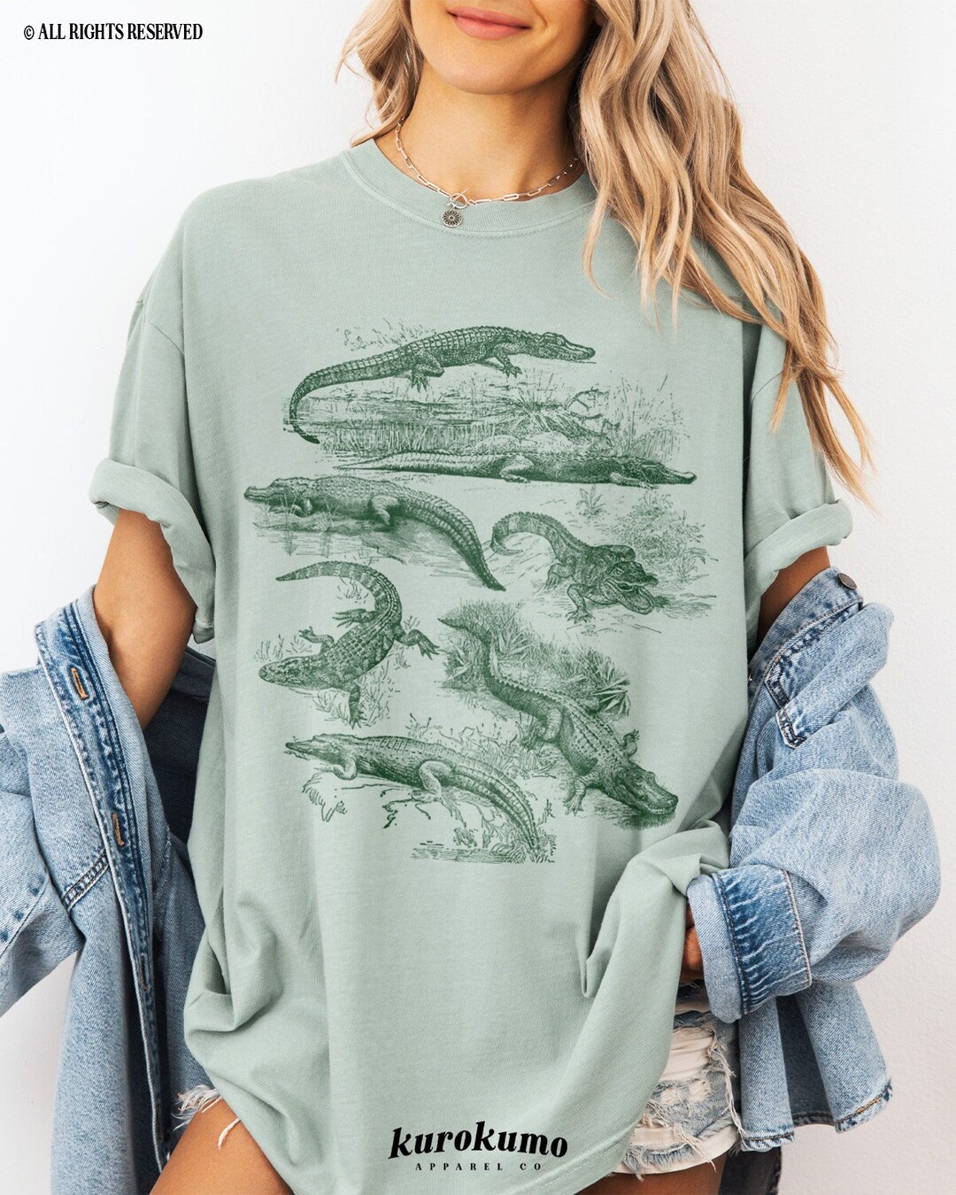 Vintage Alligator Shirt Swamp Animals Graphic Tee Florida Gator ...