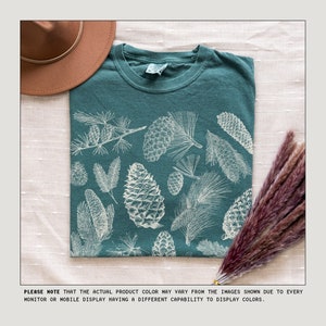 Vintage Pine Cones Tshirt Botanical Foraging Shirt Granola Girl Camping ...