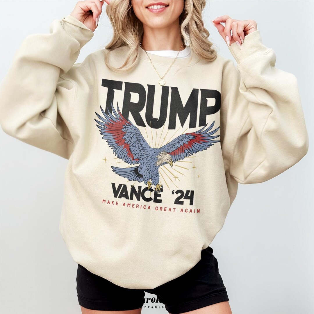 Trump Vance '24 Sweatshirt Make America Great Again Republican Crewneck ...