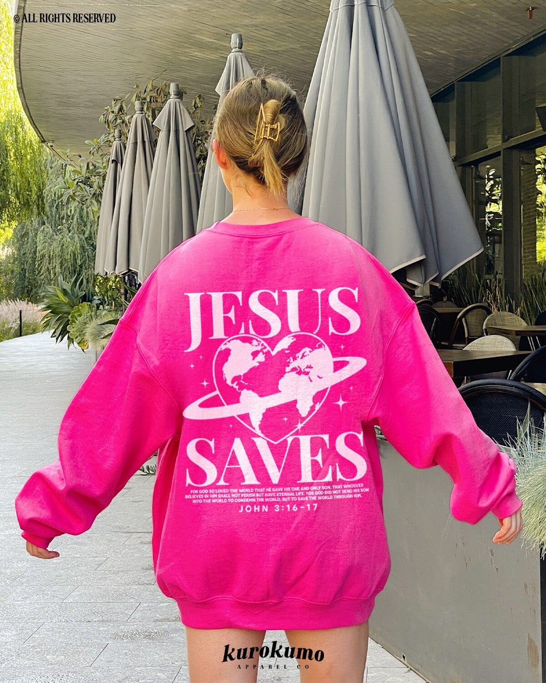 Jesus Saves Crewneck Aesthetic Christian Streetwear Sweatshirt Faith ...