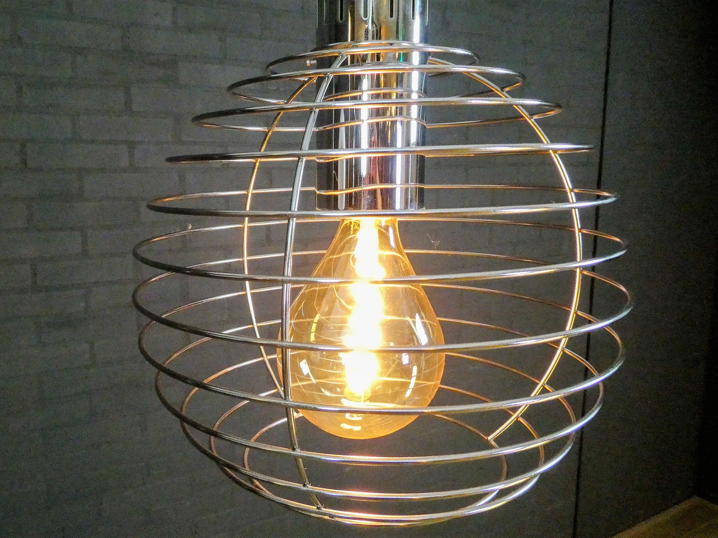 Unique Italian 'urban' hanging lamp by Esperia Luci | Etsy