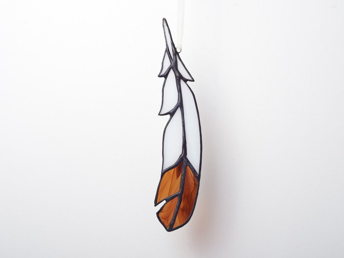 Stained Glass Eagle Feather Window Hanging Home Decoration. - Etsy
