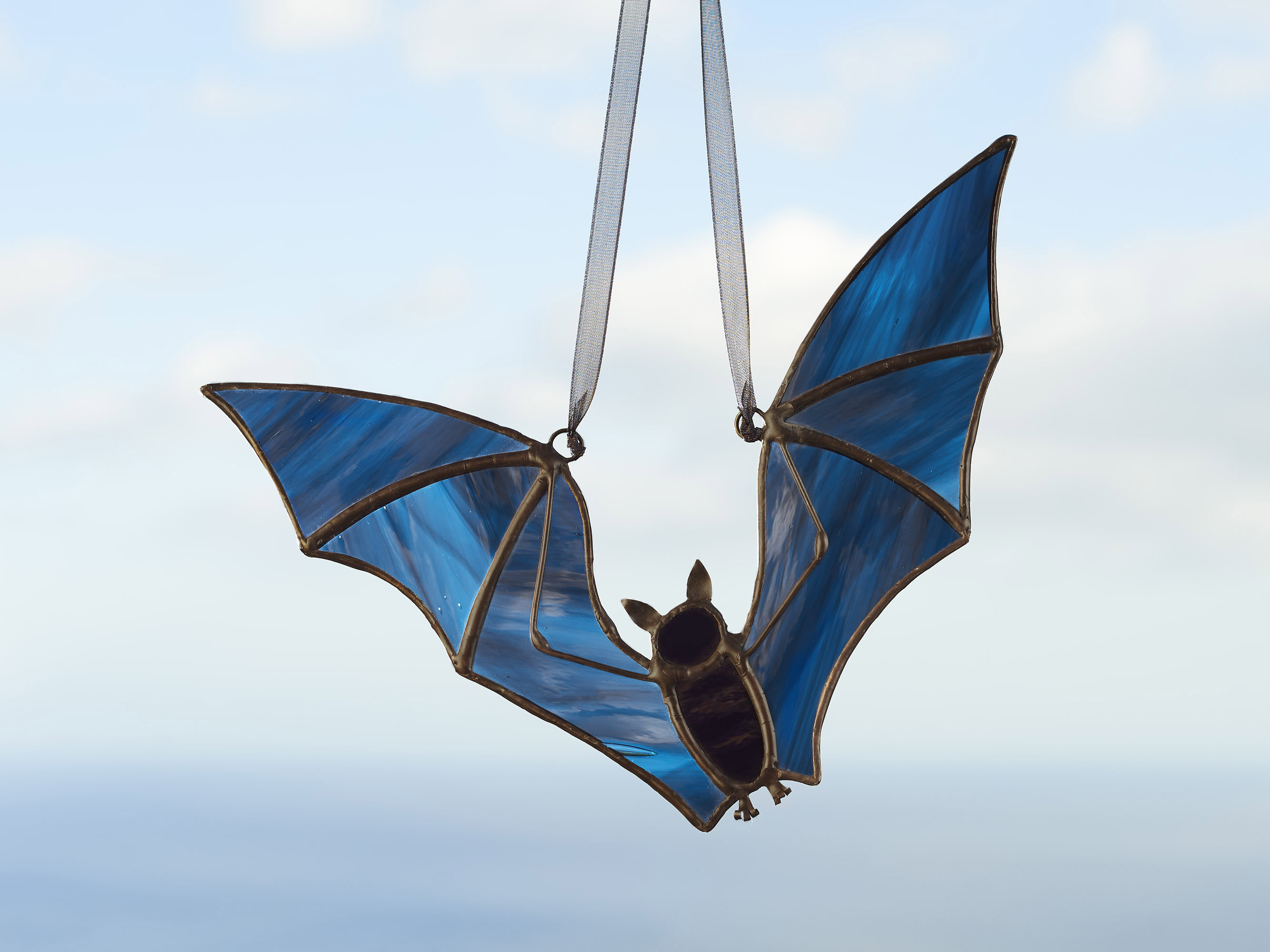 Stained Glass Bat Halloween Suncatcher Window Hanging Halloween ...