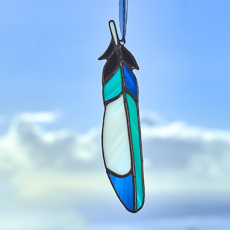Glass Feather - Etsy