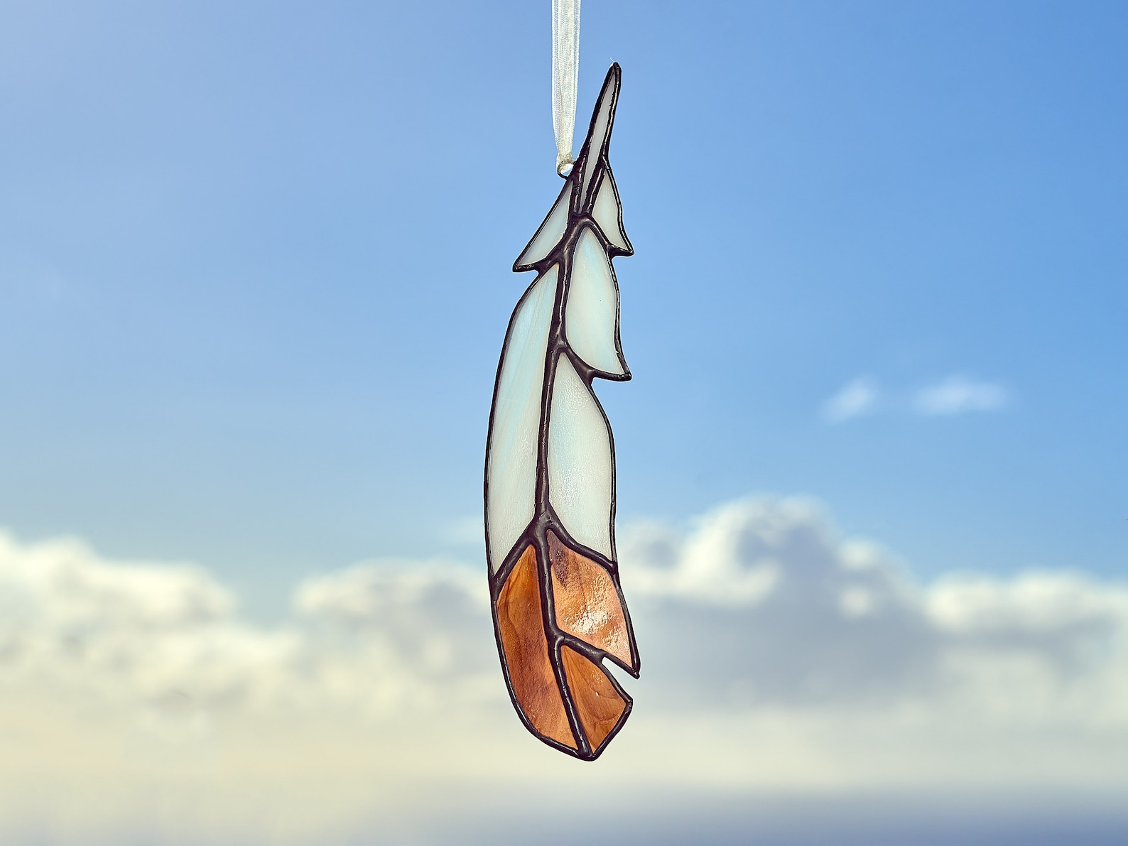 Stained Glass Eagle Feather Window Hanging Home Decoration. - Etsy