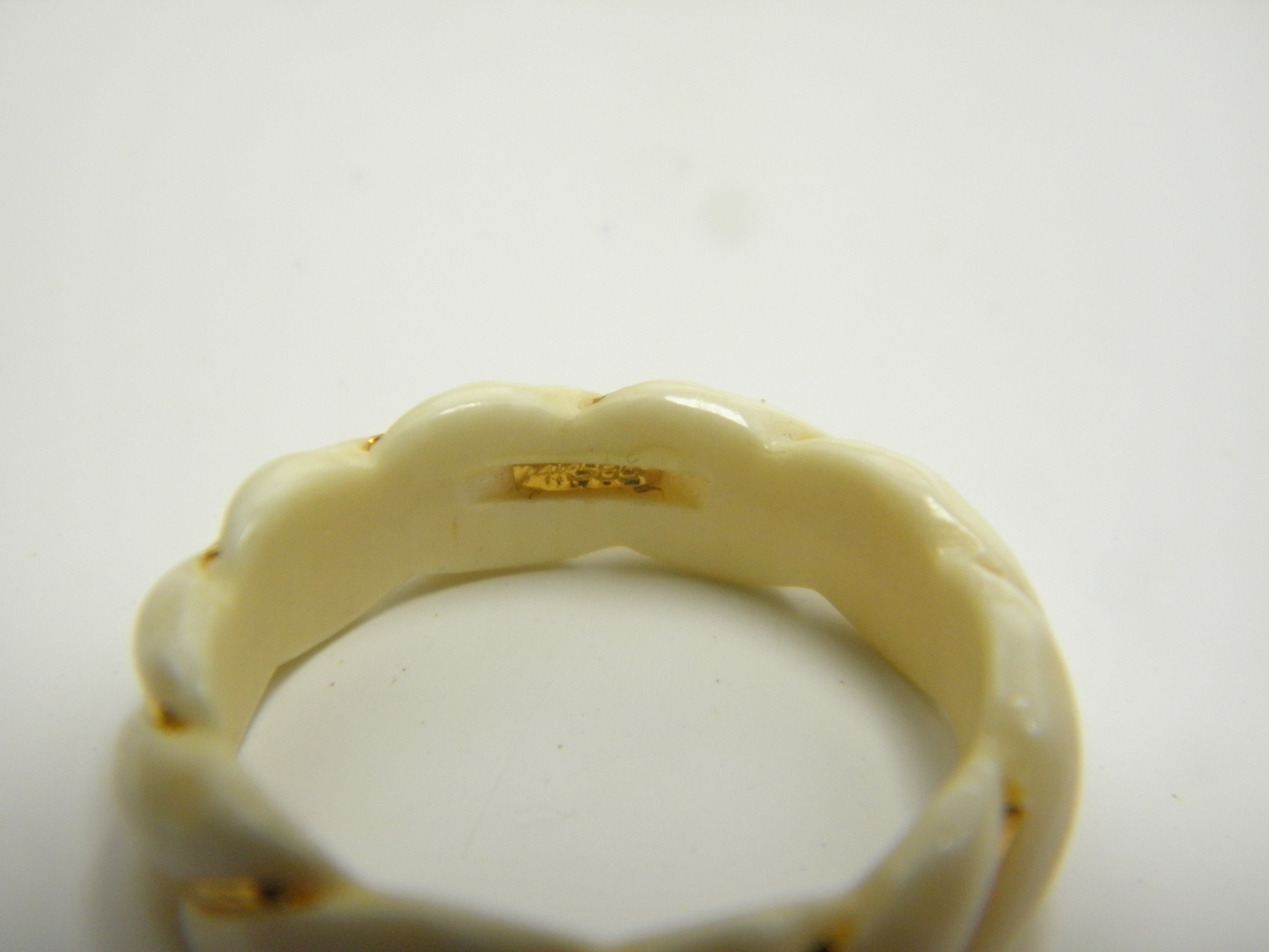 SALE 14ct Gold Bone Ring Band Antique Victorian Solid 14k 585 | Etsy