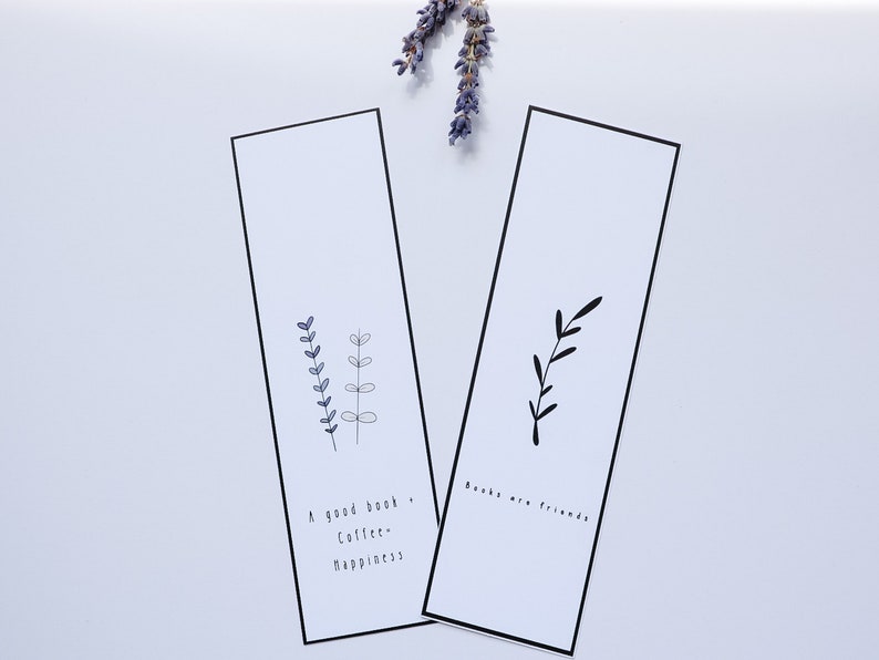 Bookmarks Minimalist Bookmarks Gift for readers Custom | Etsy