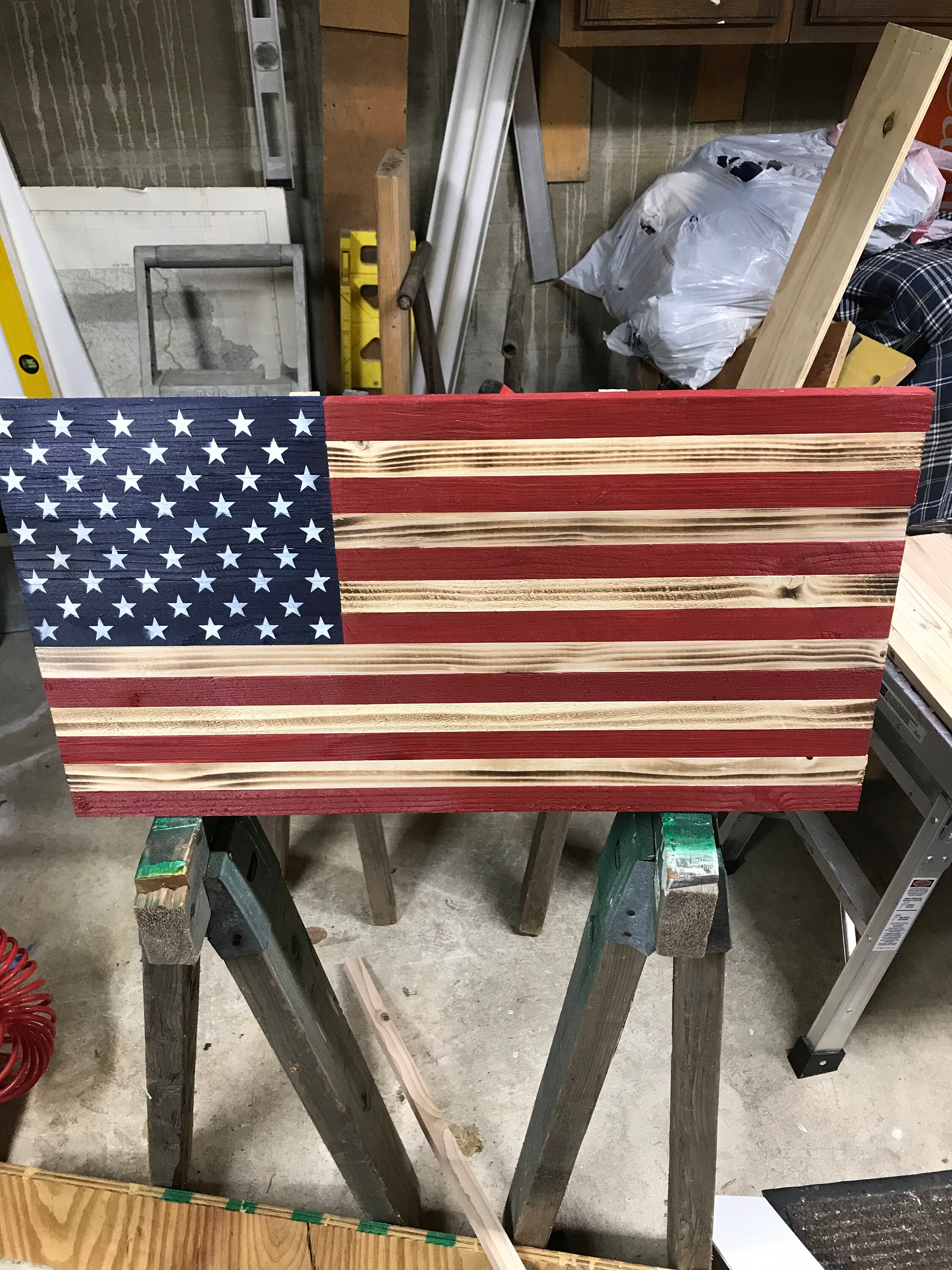 Rustic Hand Carved Wooden Flag - Etsy