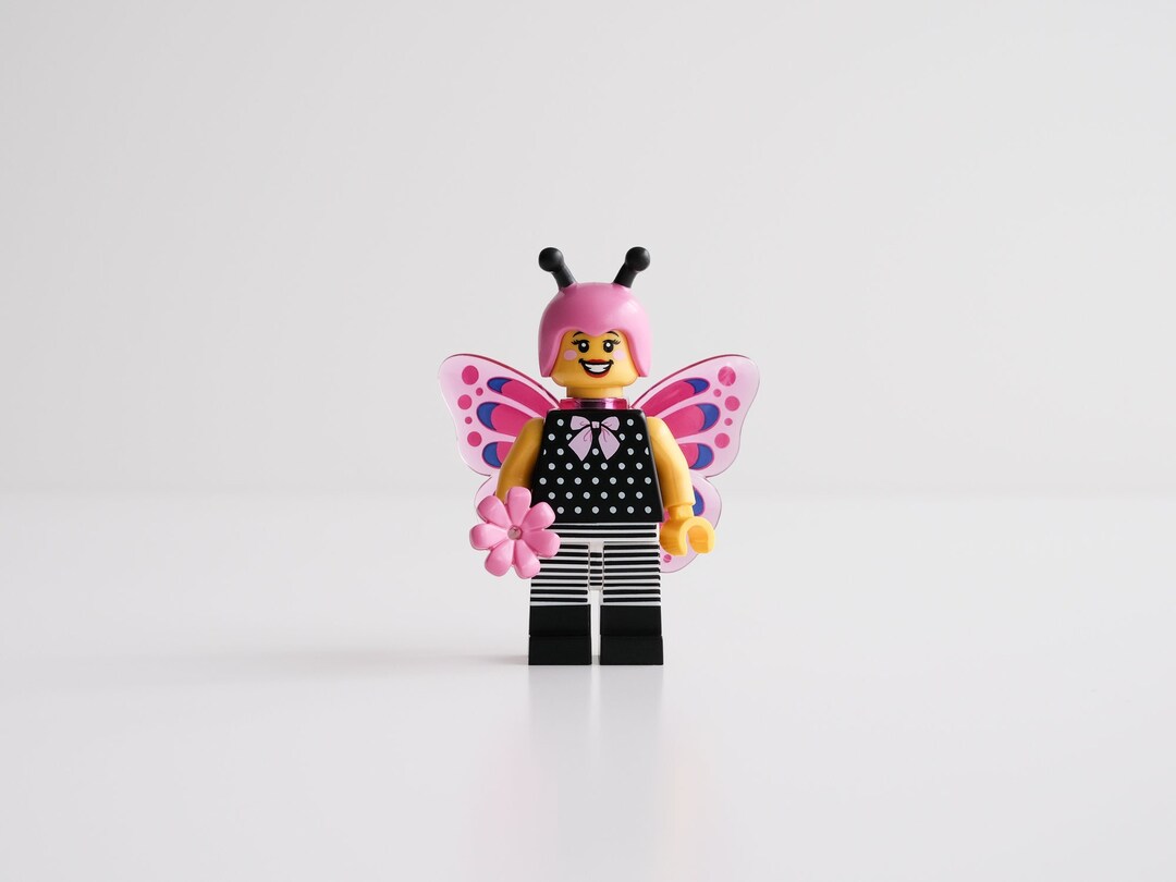 Pink Butterfly Girl - Custom Assembly Minifigure From Genuine LEGO ...