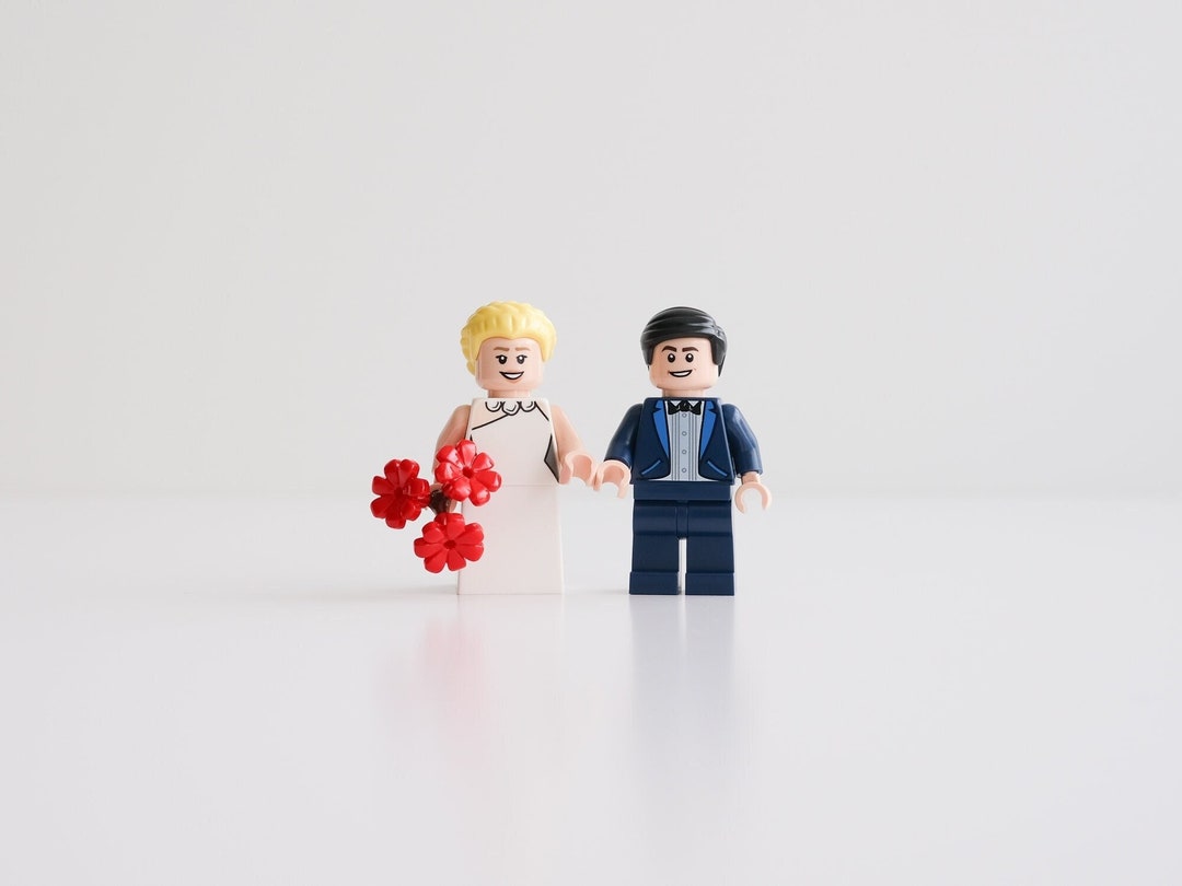 Bride and Groom, Wedding Day Custom Assembly Minifigure From Genuine ...
