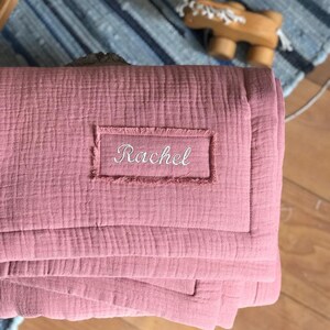 Baby Muslin Blanket Personalized Gift, Baby Crib Blanket With Name ...