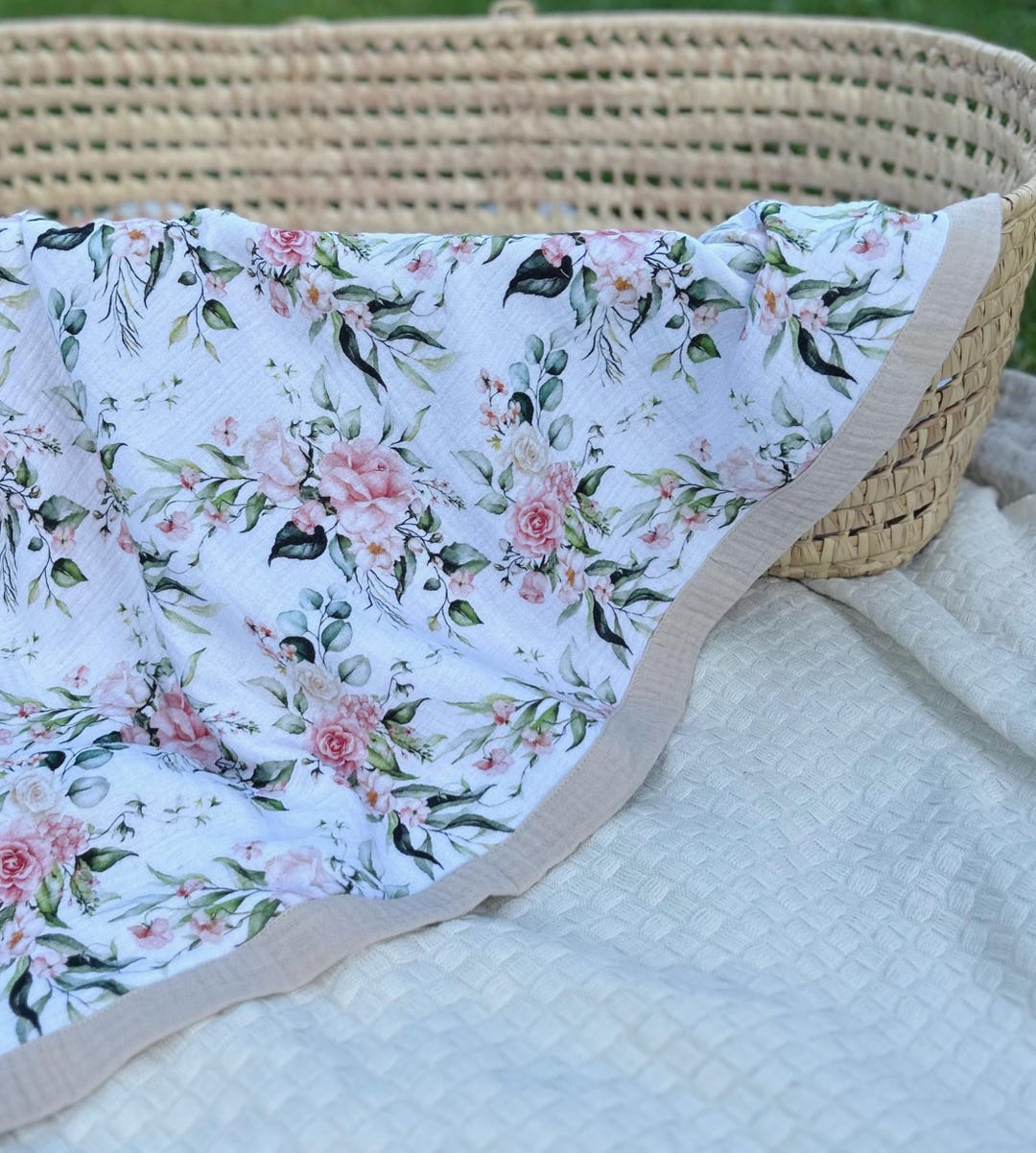 Personalized Baby Muslin Blanket, Embroidered Soft Gauze Blanket, Soft ...