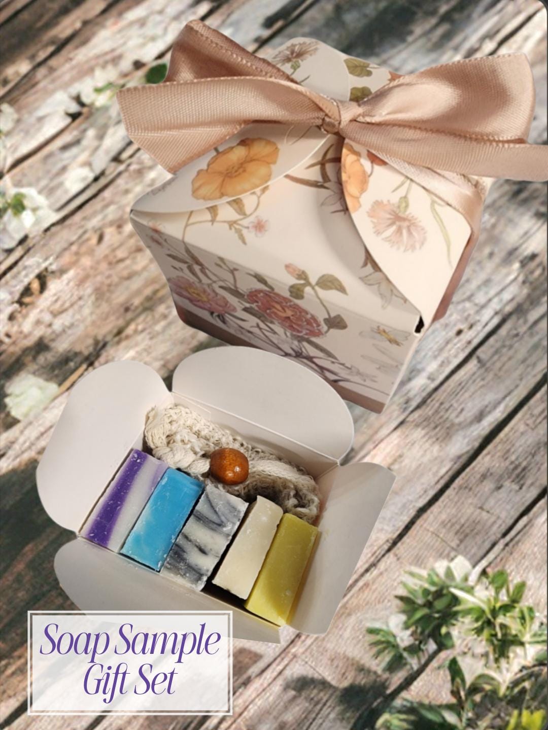 Handmade Natural Soap Samples Bar Gift Set | Cotton Soap Saver ...