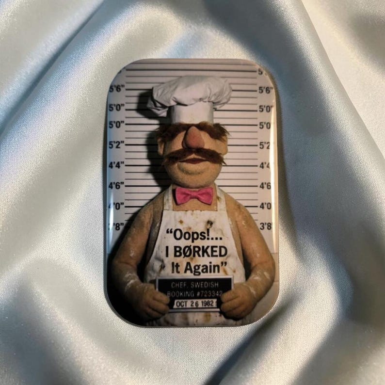 Die Muppets Mugshot Der Koch Retro Kühlschrankmagnet - Etsy