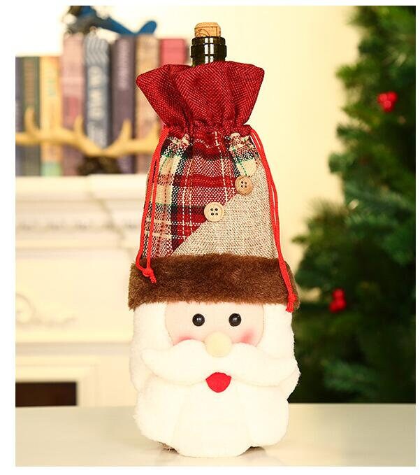 Christmas Wine Bottle Cover Christmas Party snowman Pattern - Etsy
