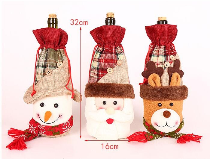 Christmas Wine Bottle Cover Christmas Party snowman Pattern - Etsy