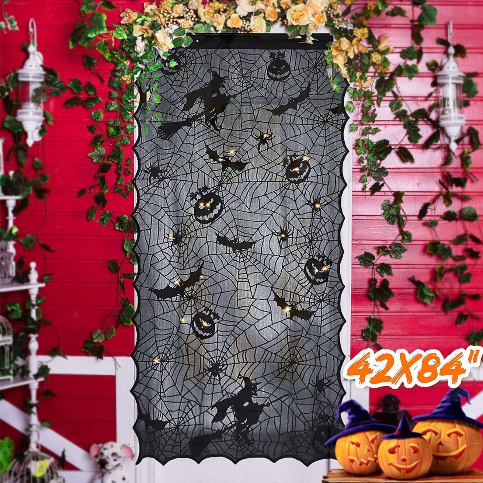 Halloween Curtain Bats Halloween Decor/ Decoration for - Etsy