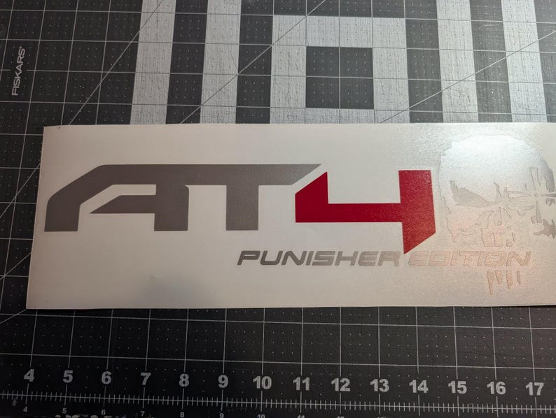 SET of 2 AT4 Punisher Edition Vinyl Chevy Decals 4X4 off Road Truck ...