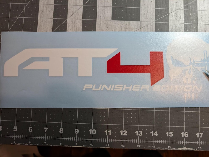 SET of 2 AT4 Punisher Edition Vinyl Chevy Decals 4X4 off Road Truck ...