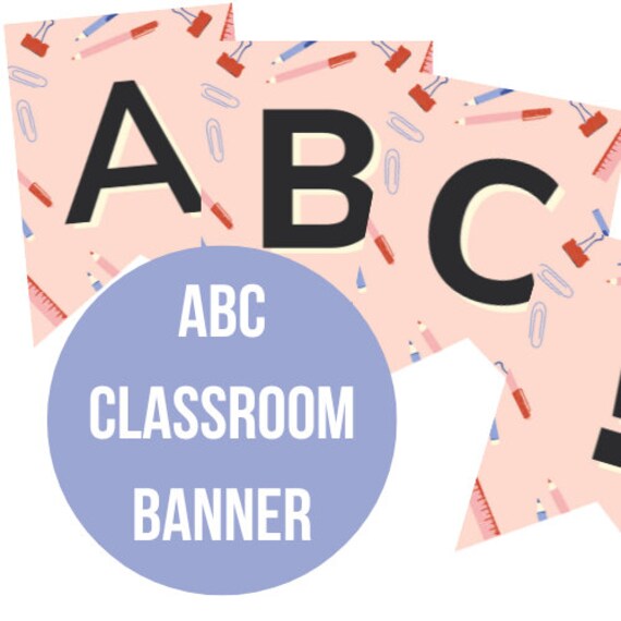 Classroom Alphabet Banner Teach Banner Classroom Banner - Etsy