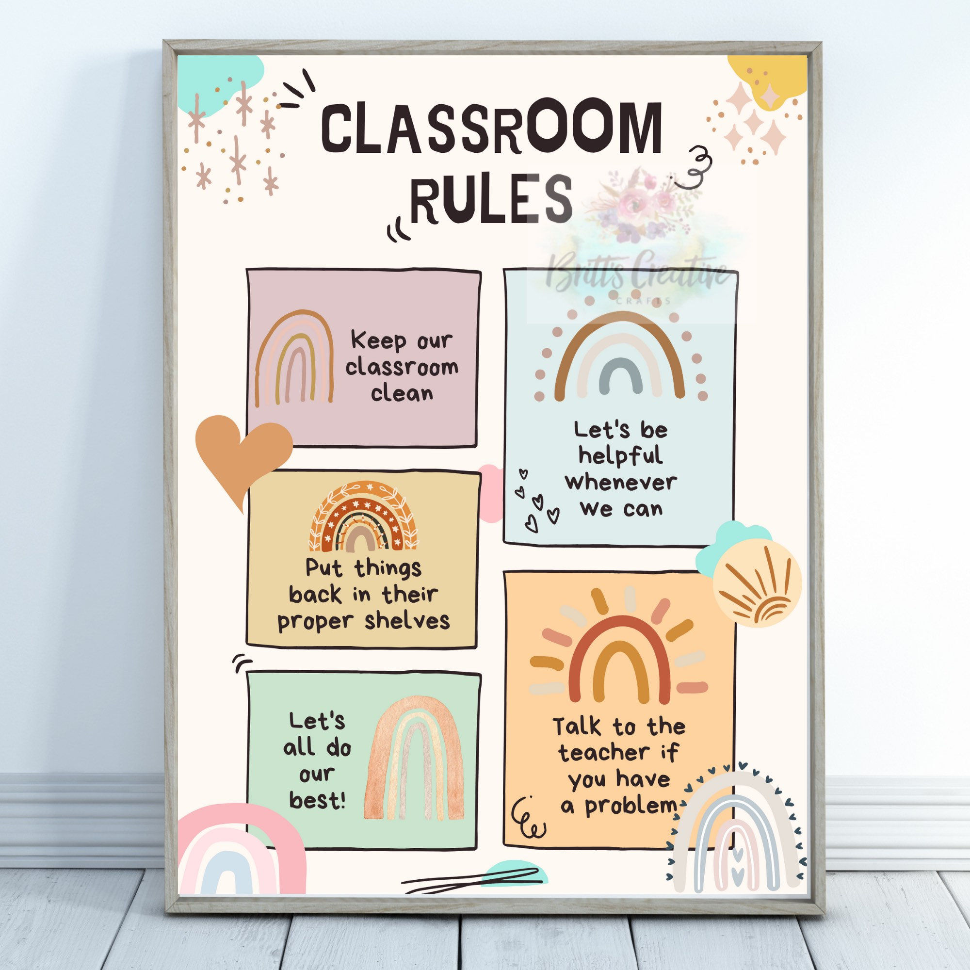 Classroom Rules Poster Digital Download Daycare Printable - Etsy