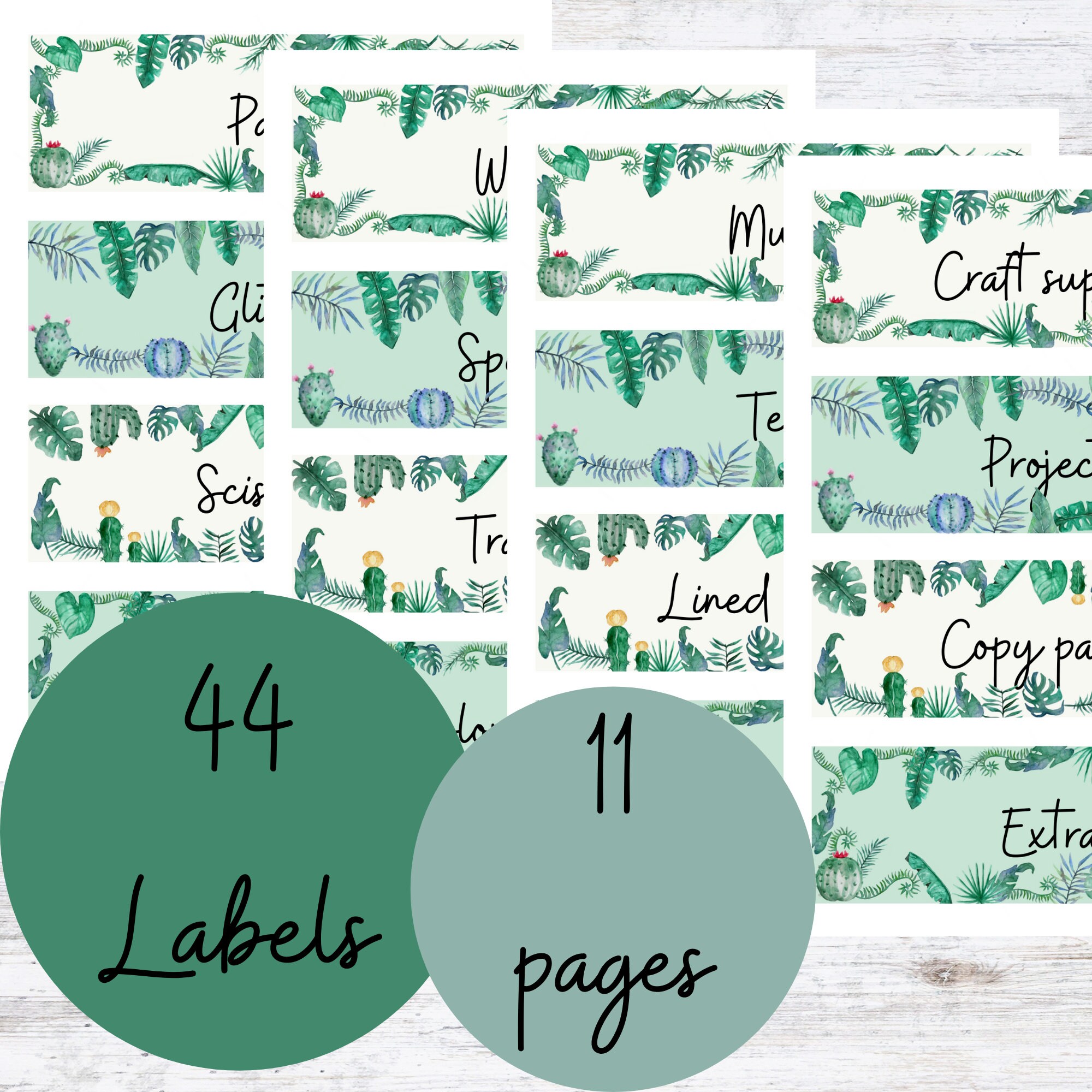 Jungle Themed Classroom Printables