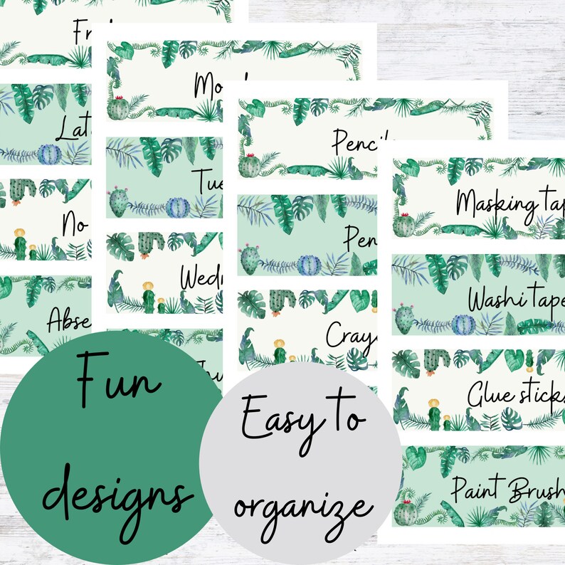 Jungle Classroom Decor Printable Digital Download | Etsy