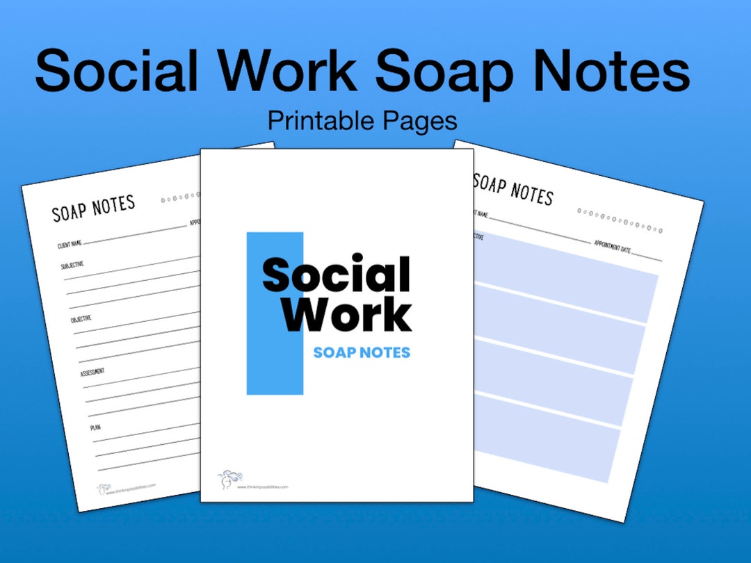 Social Work Soap Notes Digital Download Simple Helpful - Etsy México
