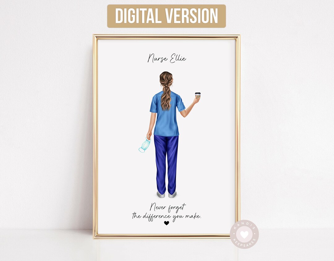Personalized Nurse Print – Custom Nurse Gift, RN, Midwife, Student ...