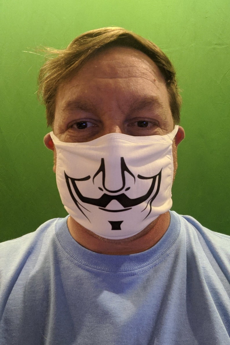 Guy Fawkes Cotton Facemask - Etsy