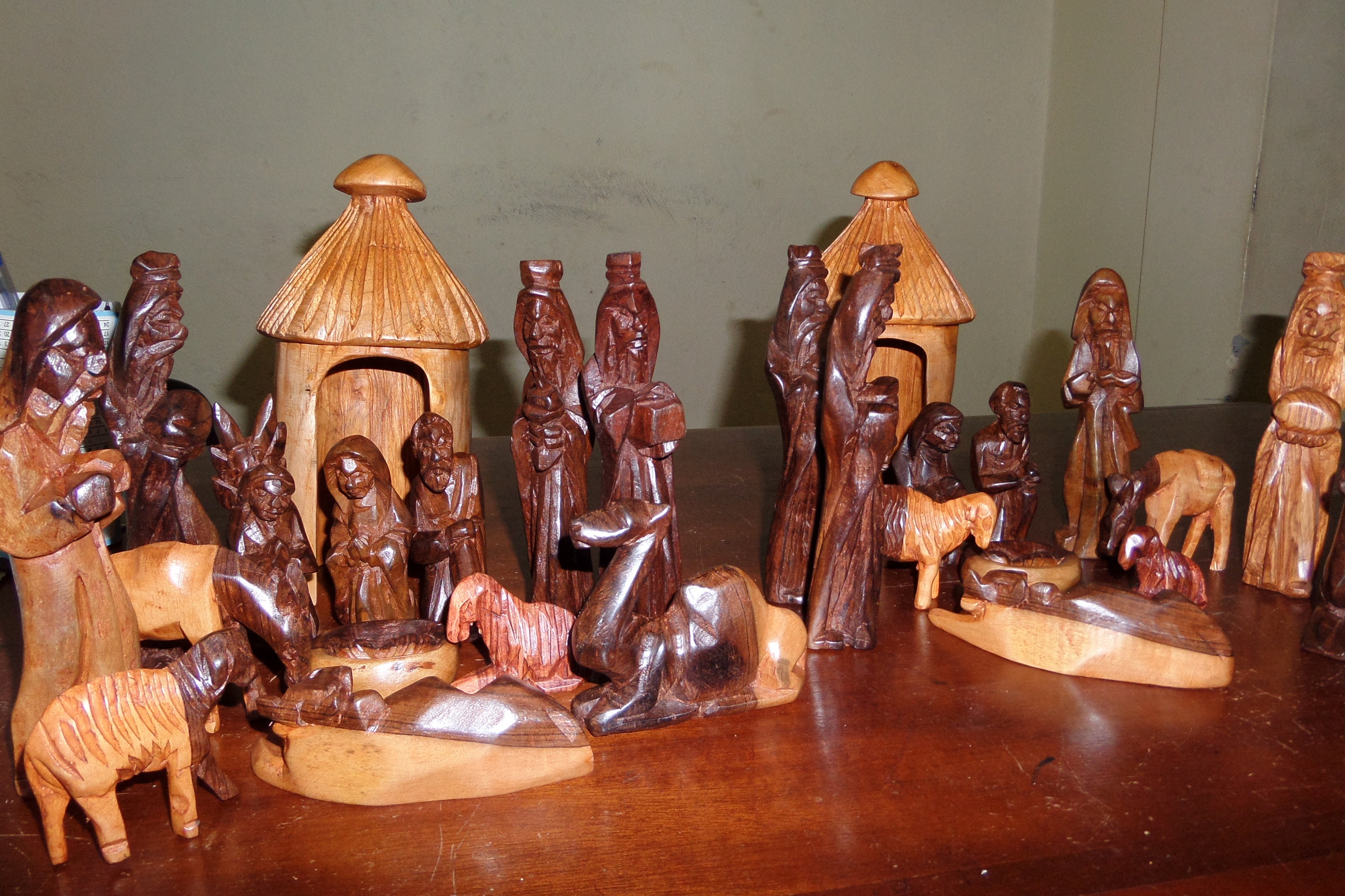 Ebony Wood Nativity Set - Etsy
