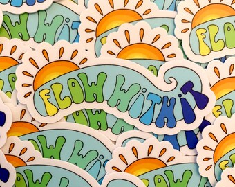 Go With the Flow Sticker - Etsy