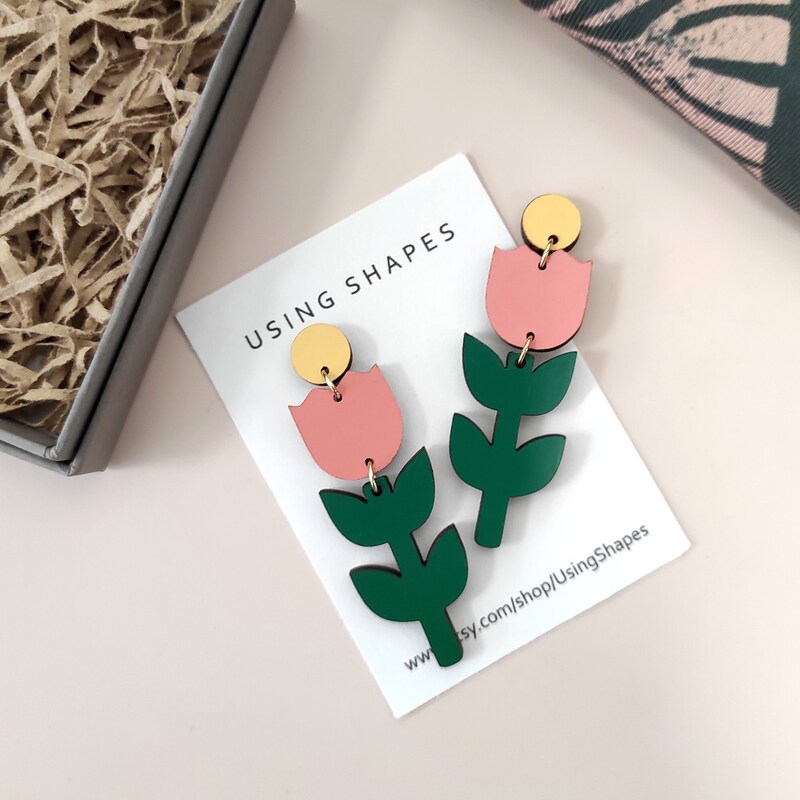 Spring Earrings - Etsy