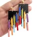 Colorful Long Earrings Funky Drop Earrings Abstract - Etsy