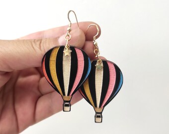 Hot Air Balloon Earrings - Etsy